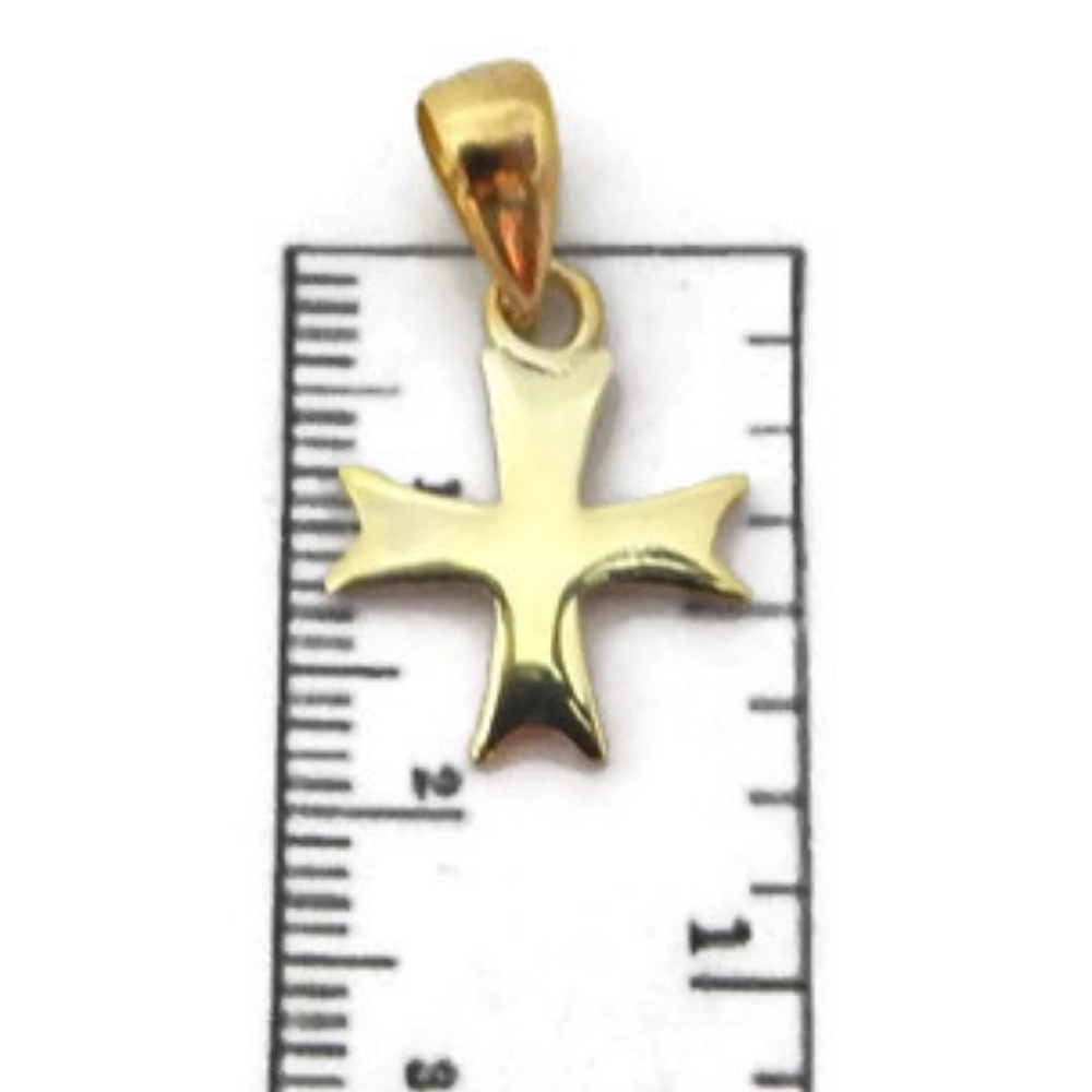 Maltese Cross Pendant 14k Yellow Gold!! - Gem